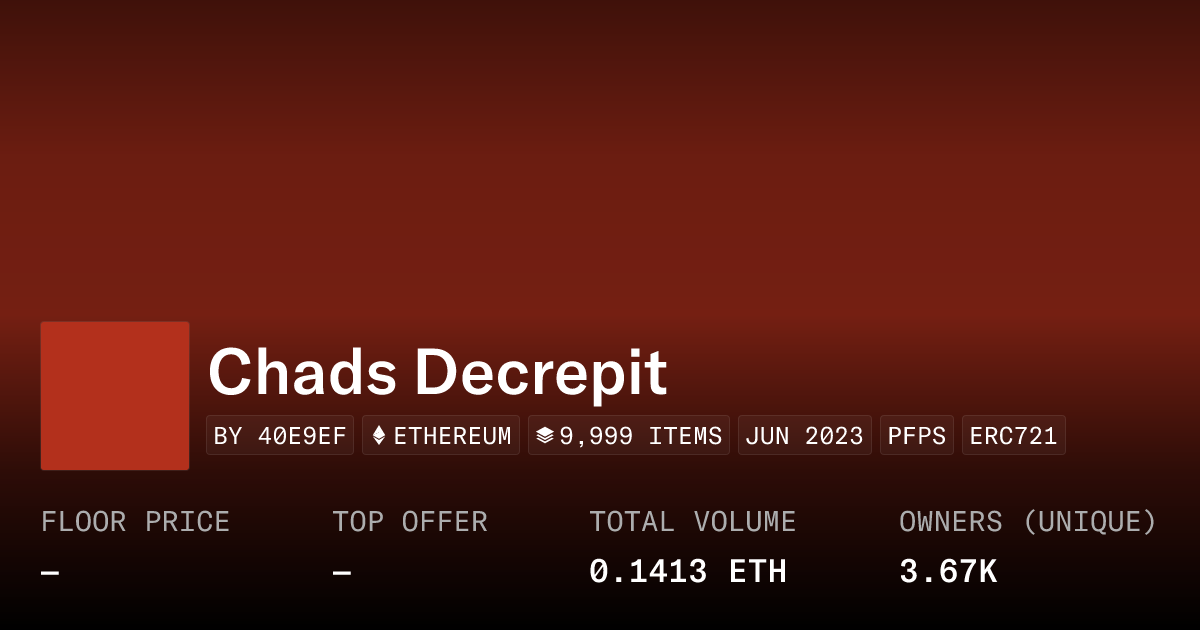 Chads Decrepit - Collection | OpenSea