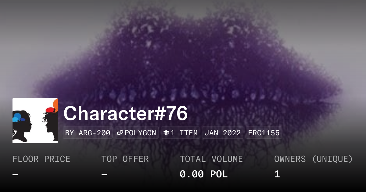 Character#76 - Collection | OpenSea