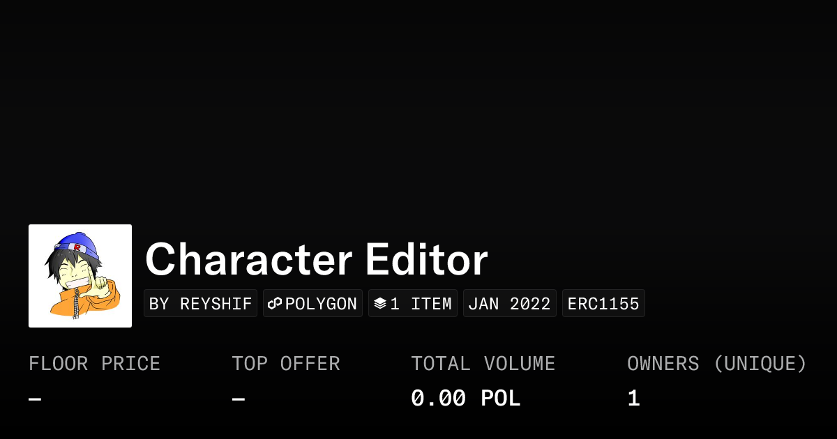 Character Editor - Collection | OpenSea
