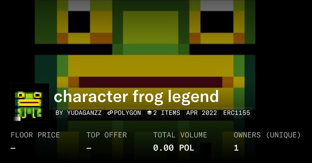character frog legend - Collection | OpenSea