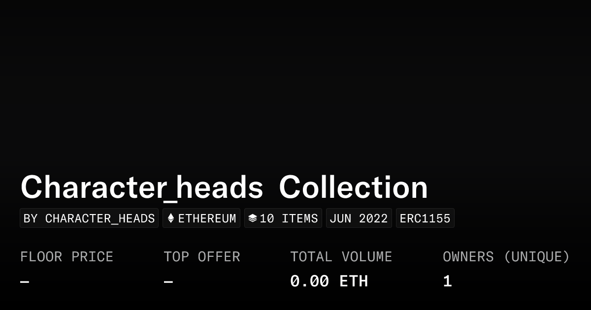 Character_heads Collection - Collection | OpenSea