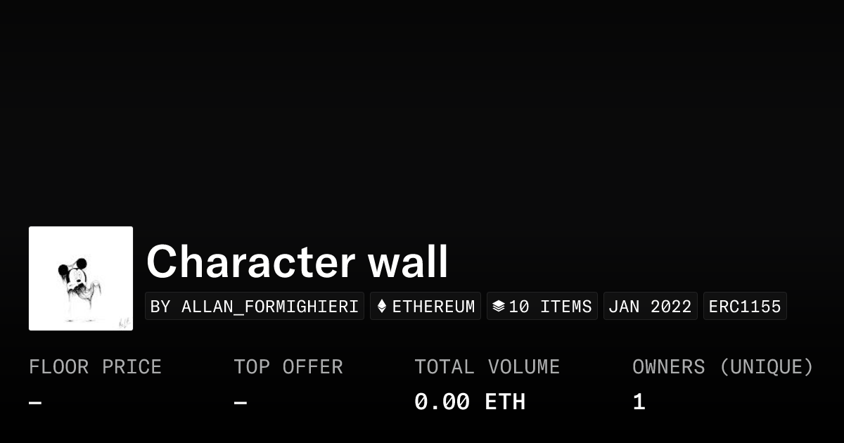 Character wall - Collection | OpenSea