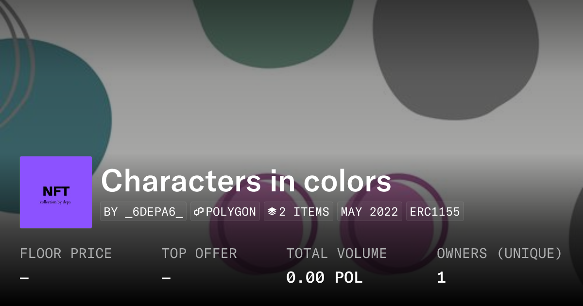 Characters in colors - Collection | OpenSea
