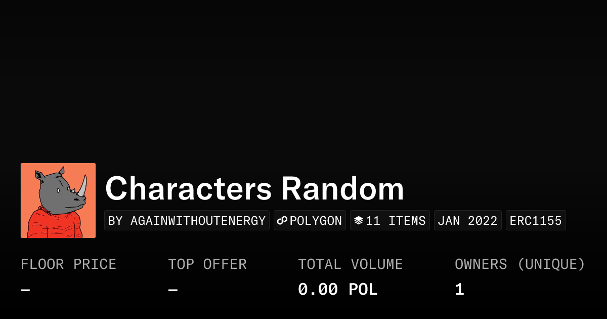 Characters Random - Collection | OpenSea