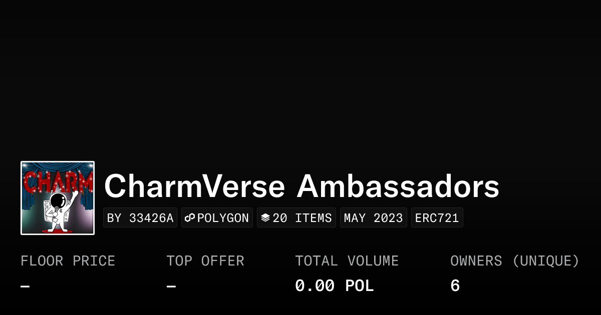 CharmVerse Ambassadors - Collection | OpenSea