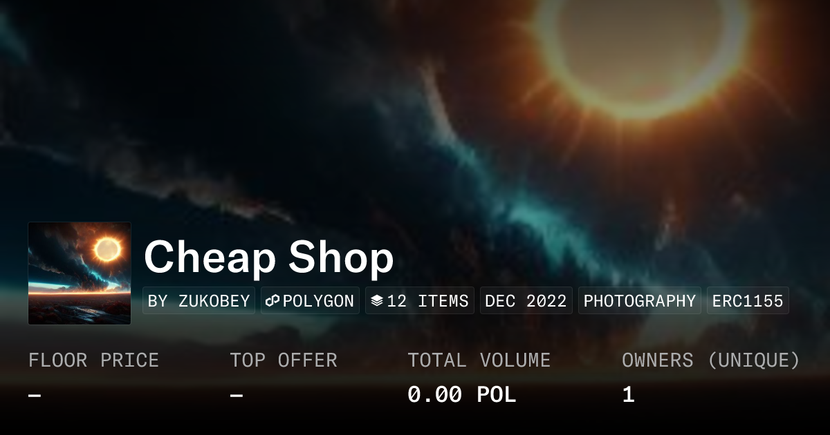 Cheap Shop - Collection | OpenSea