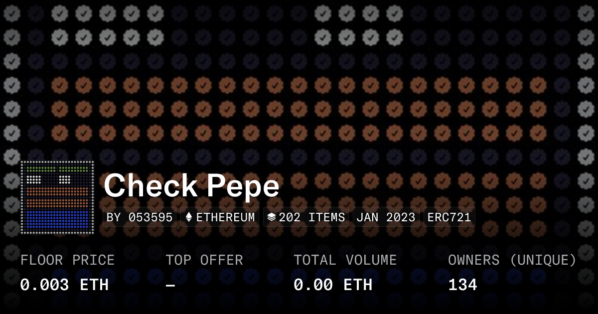 Check Pepe - Collection | OpenSea