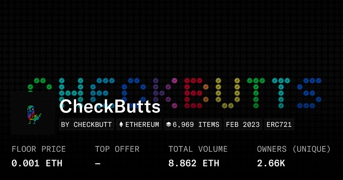 CheckButts - Collection | OpenSea