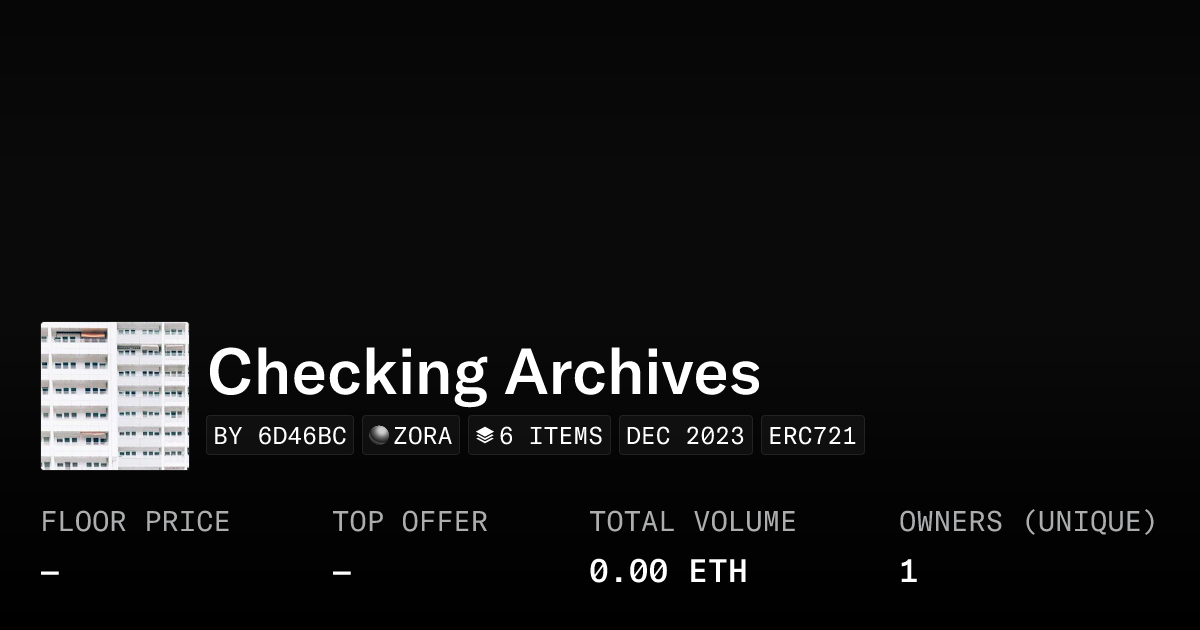 Checking Archives - Collection | OpenSea