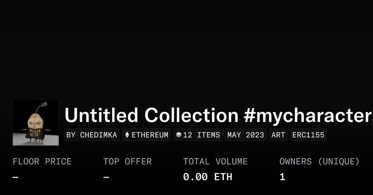 Untitled Collection #mycharacters - Collection | OpenSea