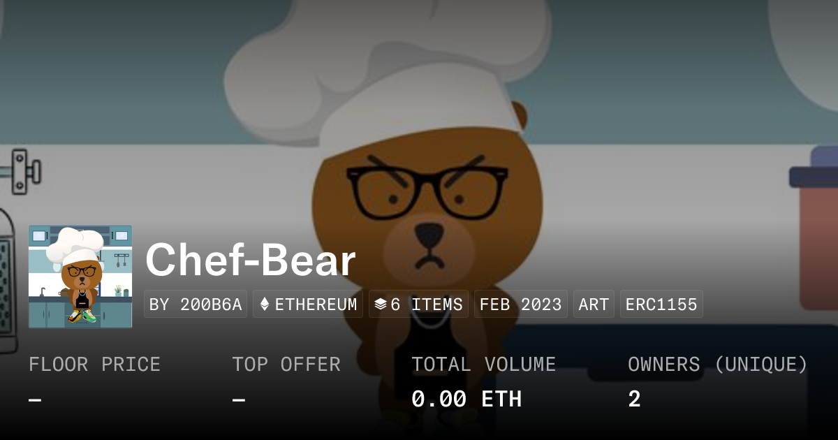 Chef-Bear - Collection | OpenSea