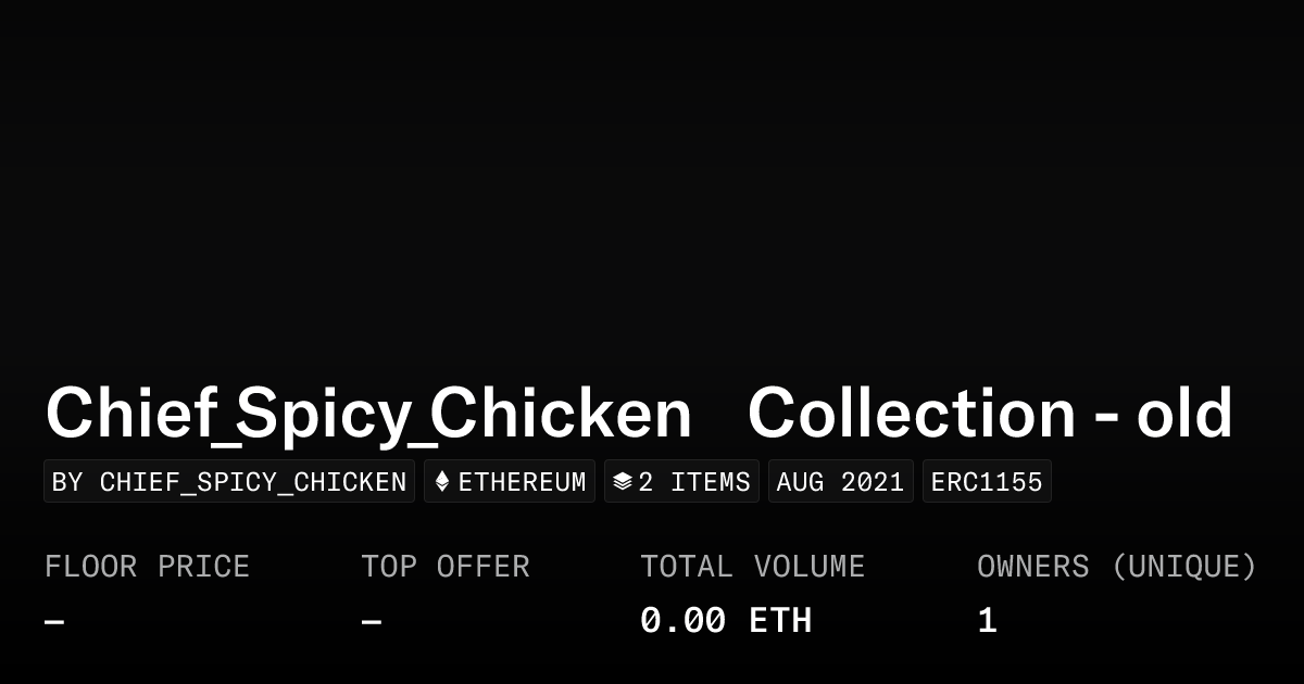 Chief_Spicy_Chicken Collection - old - Collection | OpenSea