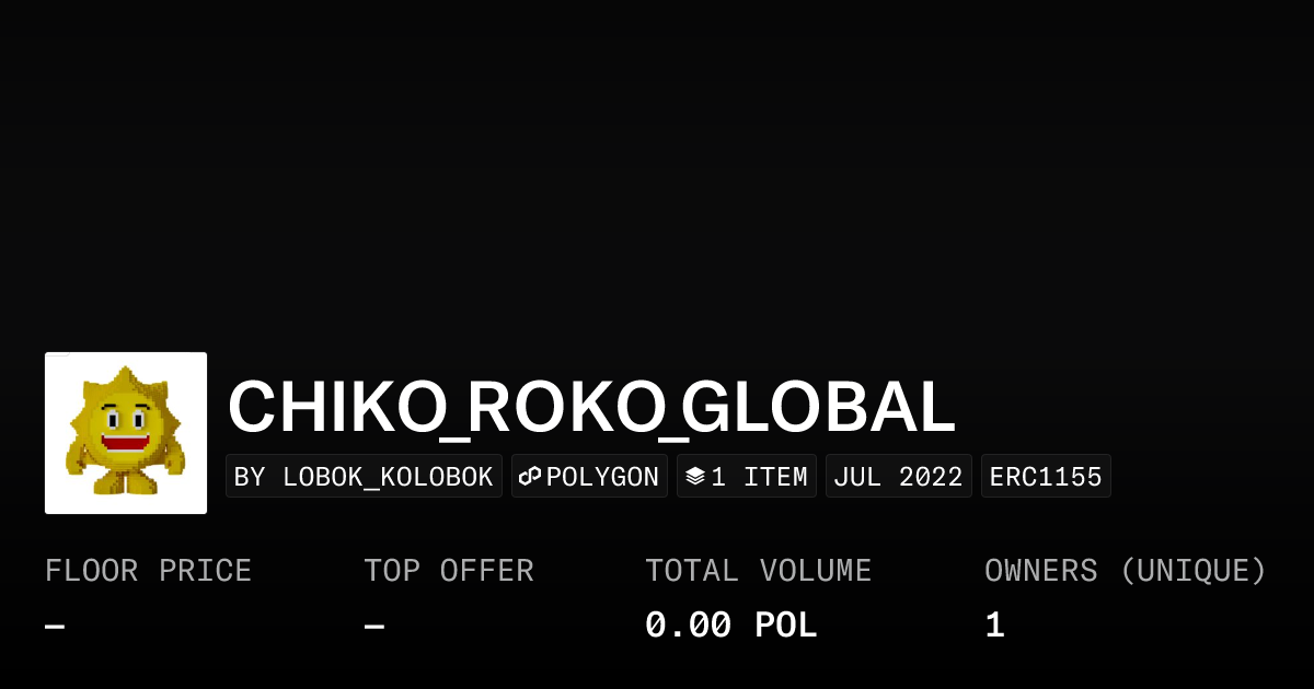 CHIKO_ROKO_GLOBAL - Collection | OpenSea