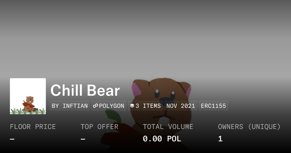 Chill Bear - Collection | OpenSea