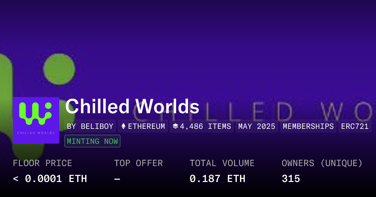 Chilled Worlds - Collection | OpenSea