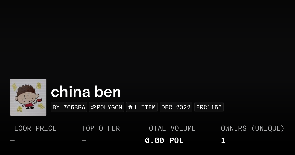 china ben - Collection | OpenSea