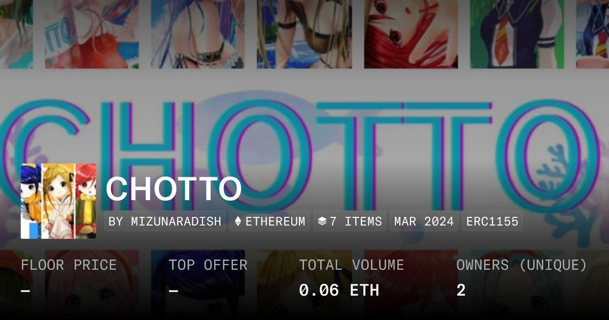 CHOTTO - Collection | OpenSea