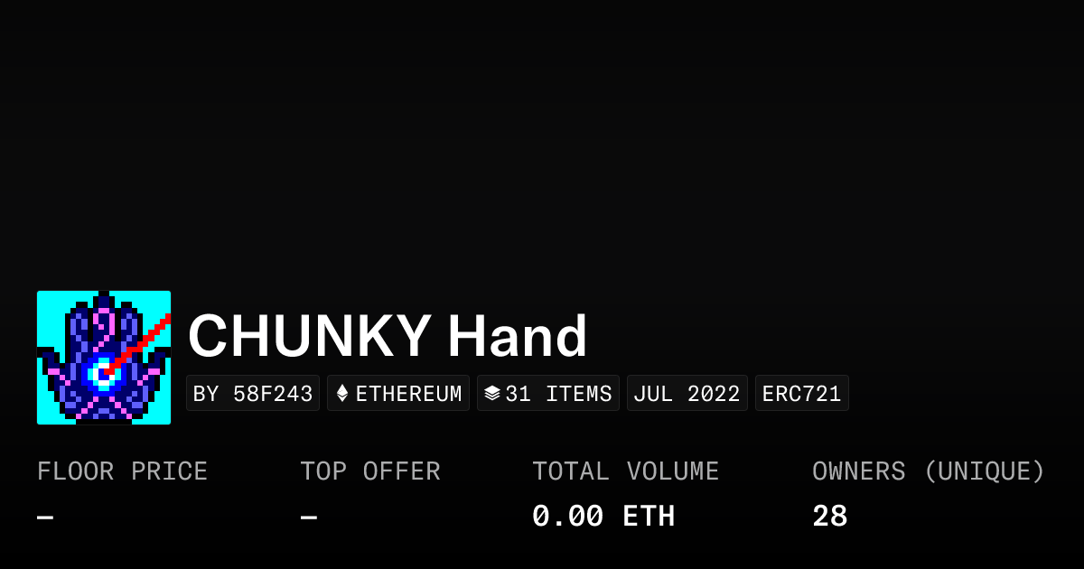 CHUNKY Hand - Collection | OpenSea
