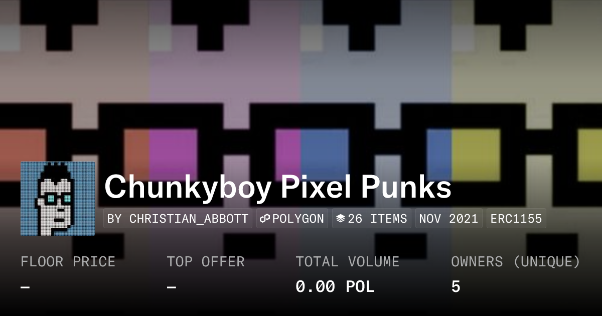 Chunkyboy Pixel Punks - Collection | OpenSea