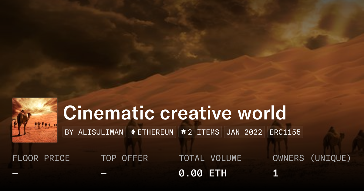 Cinematic creative world - Collection | OpenSea