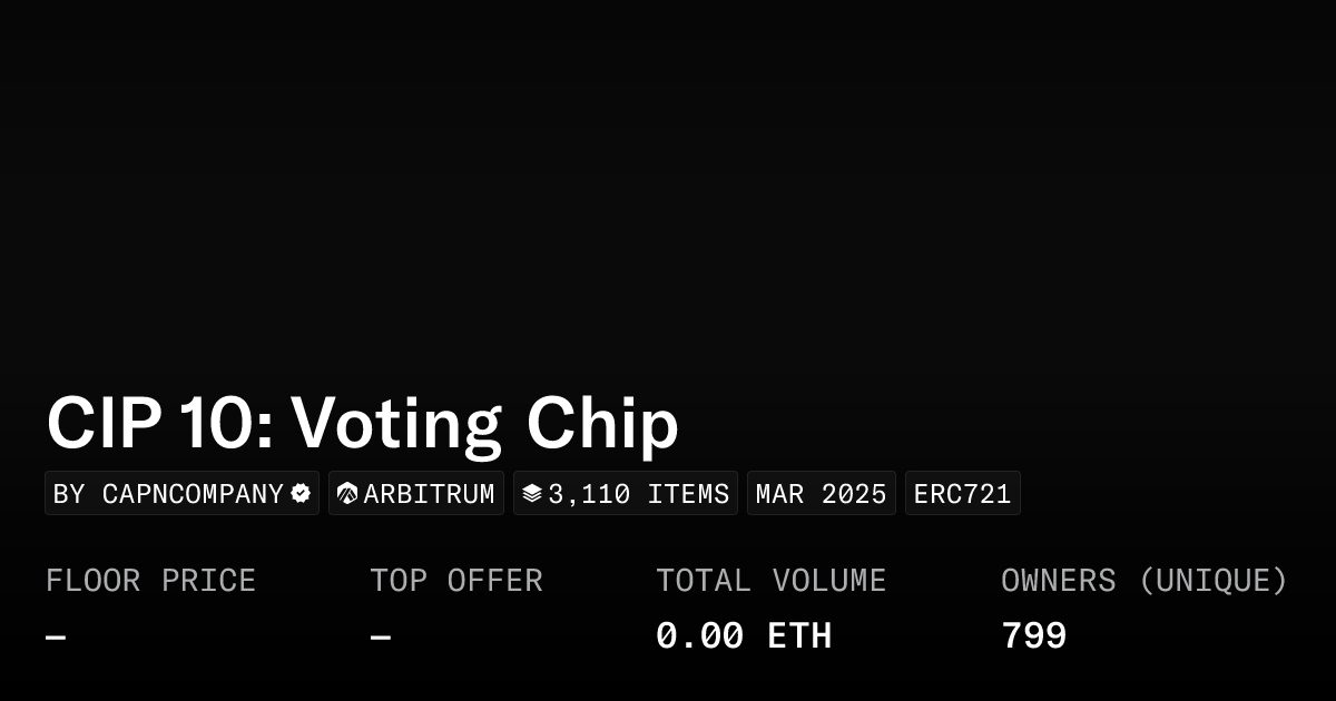 CIP 10: Voting Chip - Collection | OpenSea