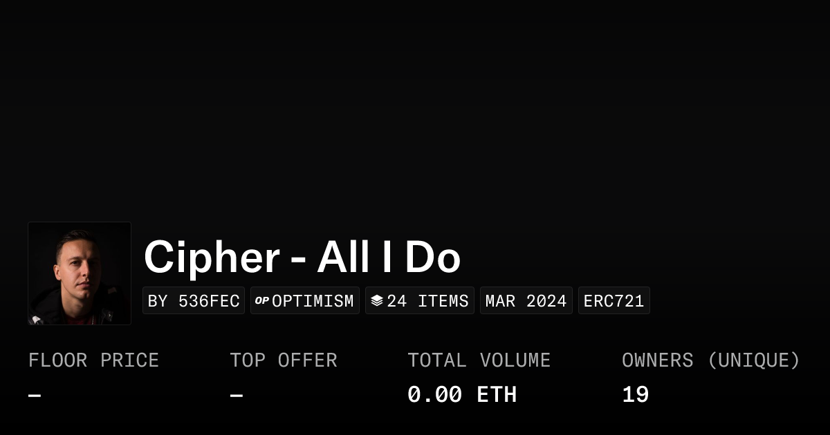 Cipher - All I Do - Collection | OpenSea