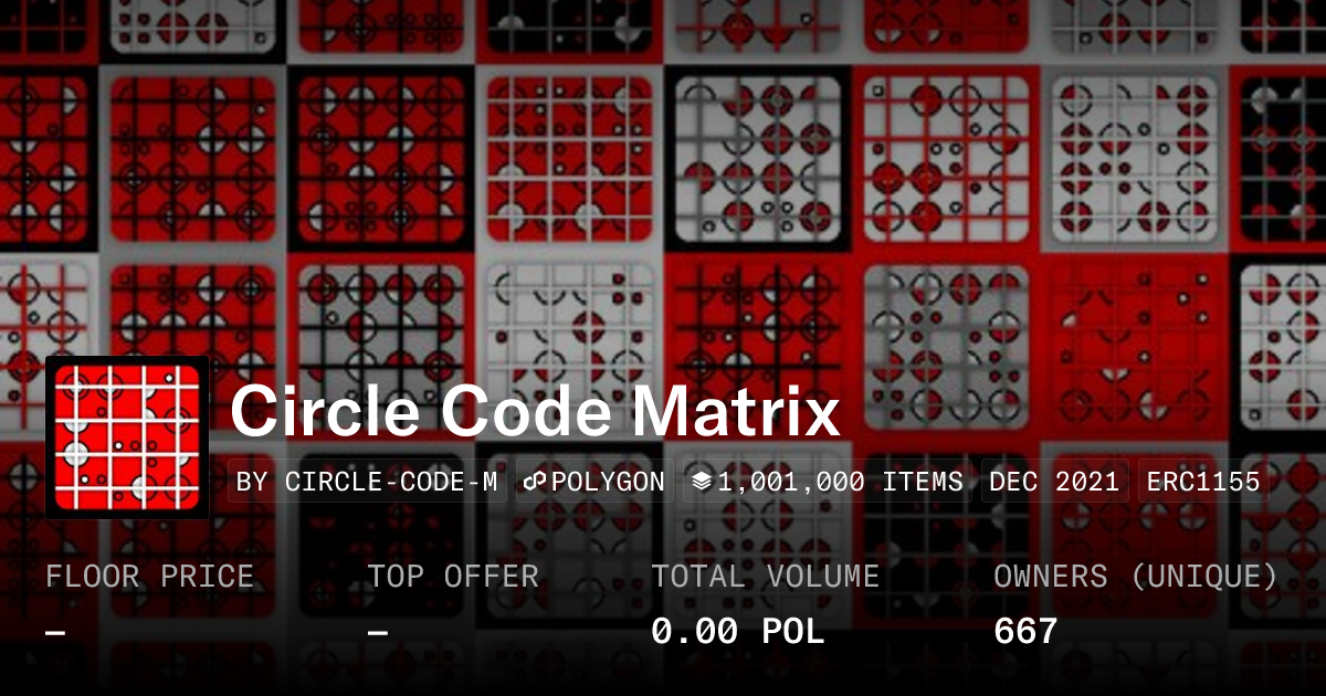Circle Code Matrix - Collection | OpenSea