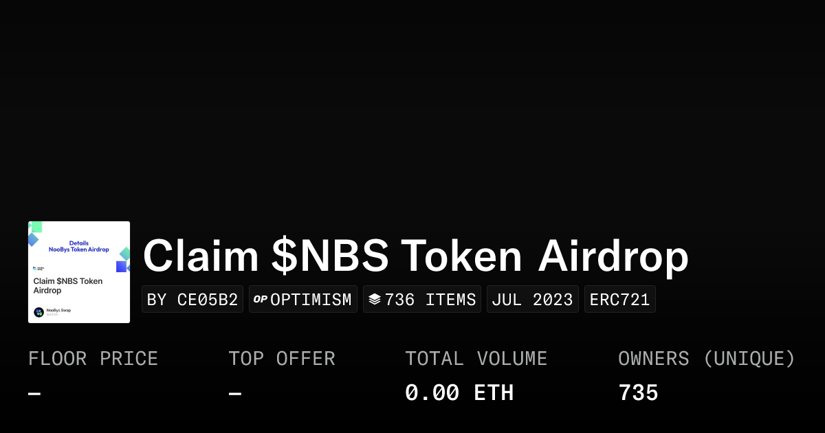 Claim $NBS Token Airdrop - Collection | OpenSea