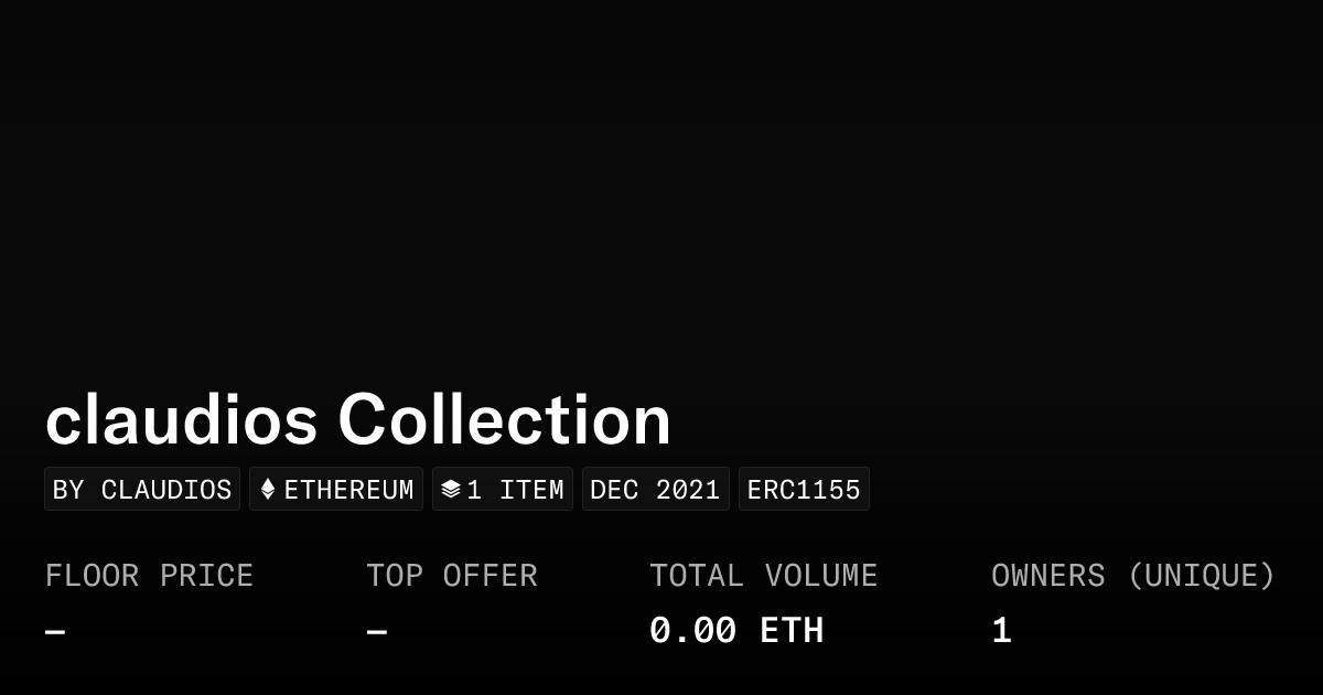 claudios Collection - Collection | OpenSea
