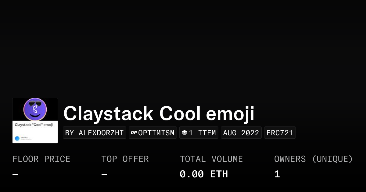 Claystack Cool emoji - Collection | OpenSea