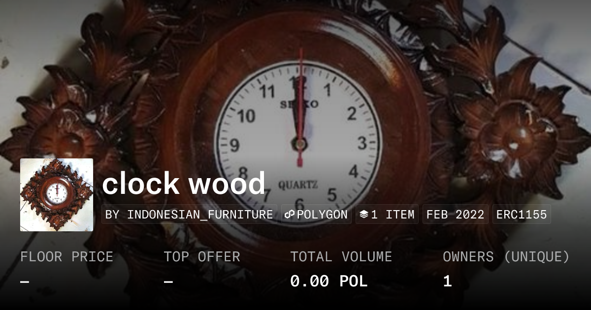 clock wood - Collection | OpenSea