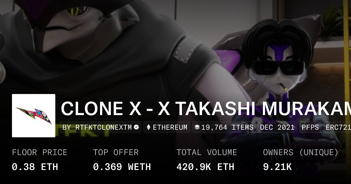 CLONE X - X TAKASHI MURAKAMI - Collection | OpenSea