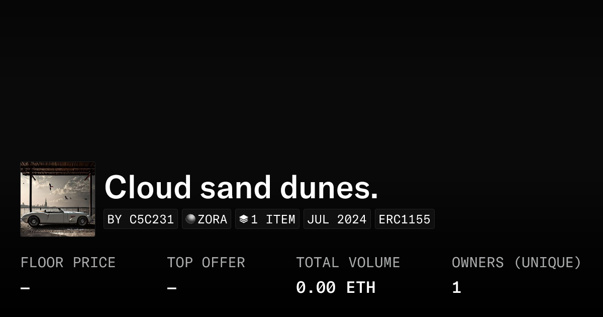 Cloud sand dunes. - Collection | OpenSea