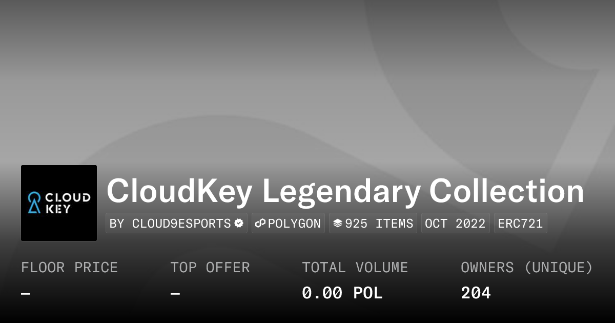 CloudKey Legendary Collection - Collection | OpenSea