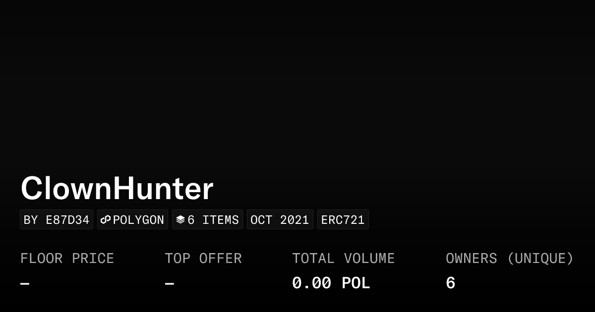 ClownHunter - Collection | OpenSea