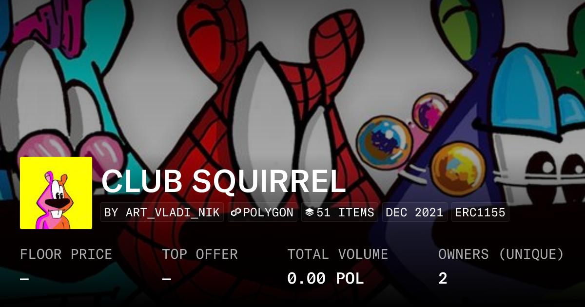 CLUB SQUIRREL - Collection | OpenSea
