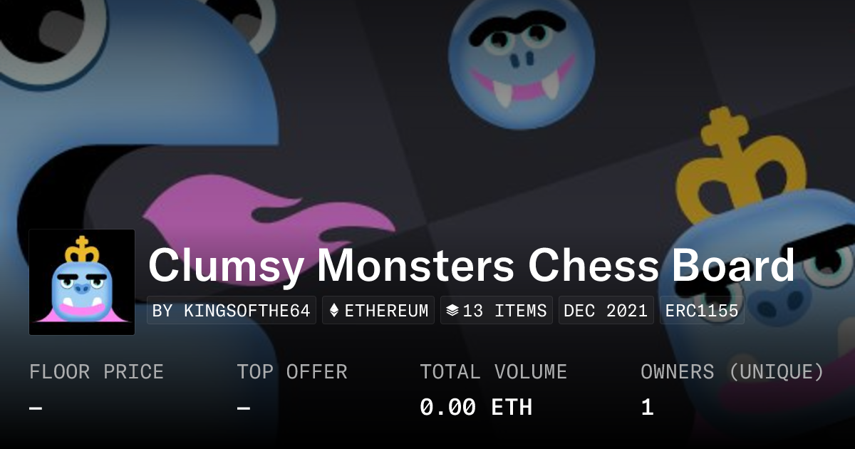 Clumsy Monsters Chess Board - Collection | OpenSea