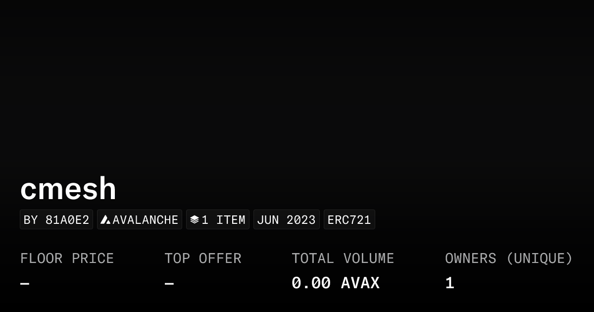 cmesh - Collection | OpenSea