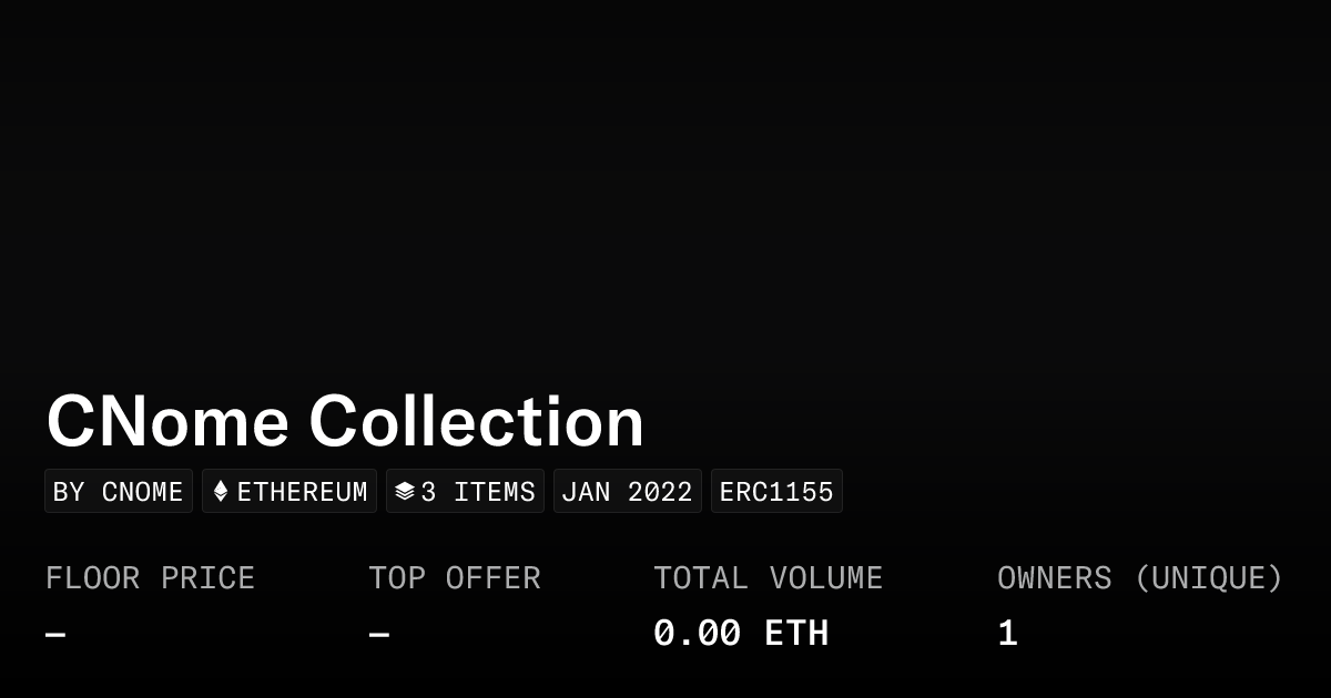 CNome Collection - Collection | OpenSea