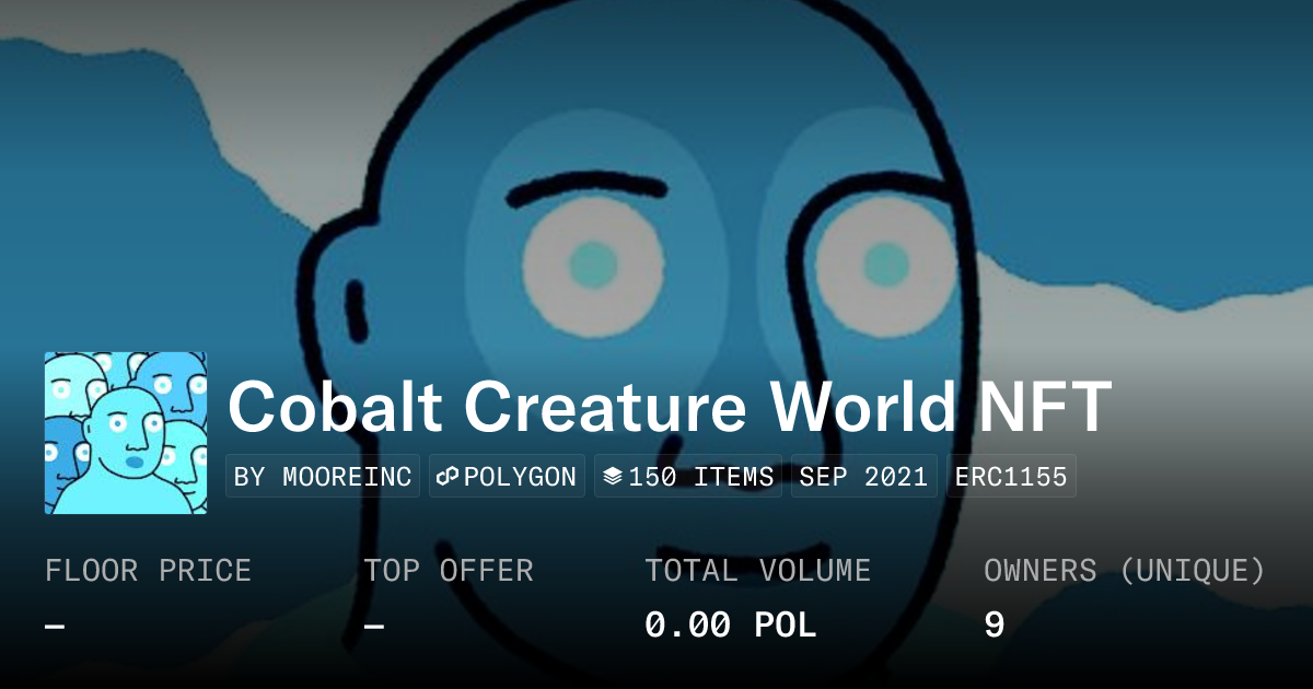 Cobalt Creature World NFT - Collection | OpenSea