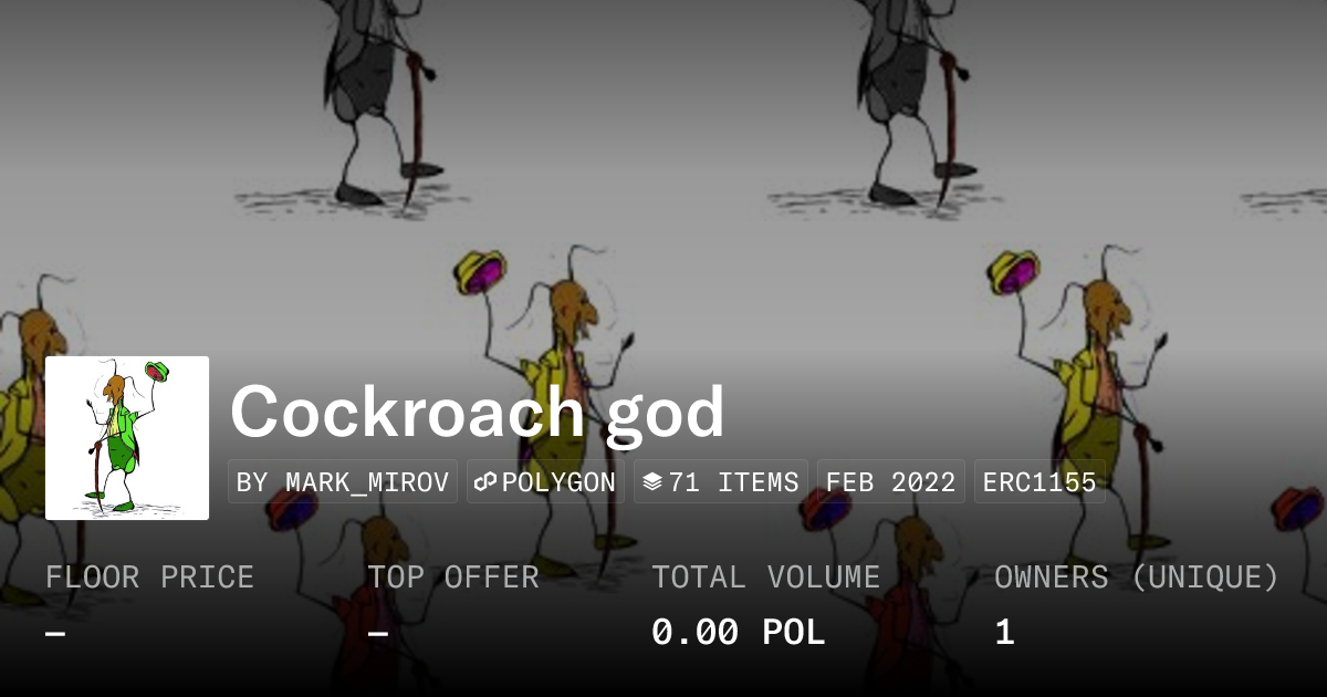 Cockroach god - Collection | OpenSea