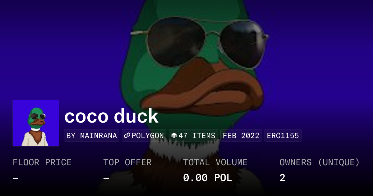 coco duck - Collection | OpenSea