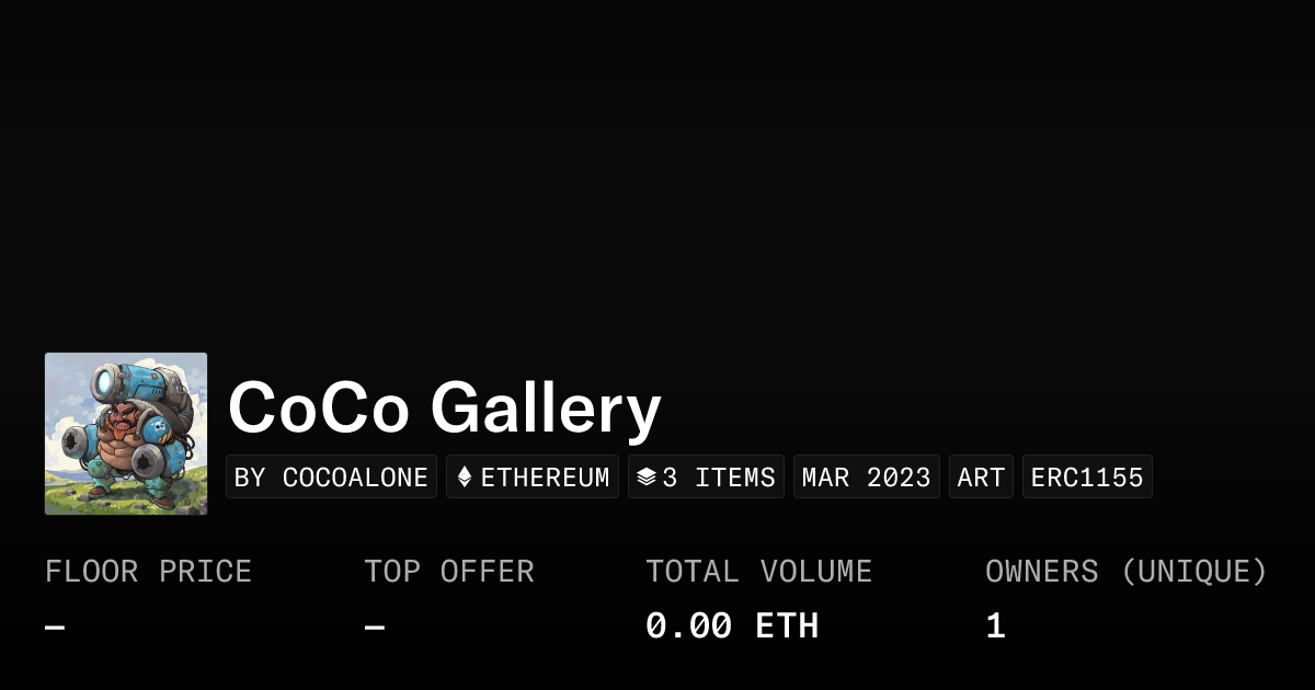 CoCo Gallery - Collection | OpenSea