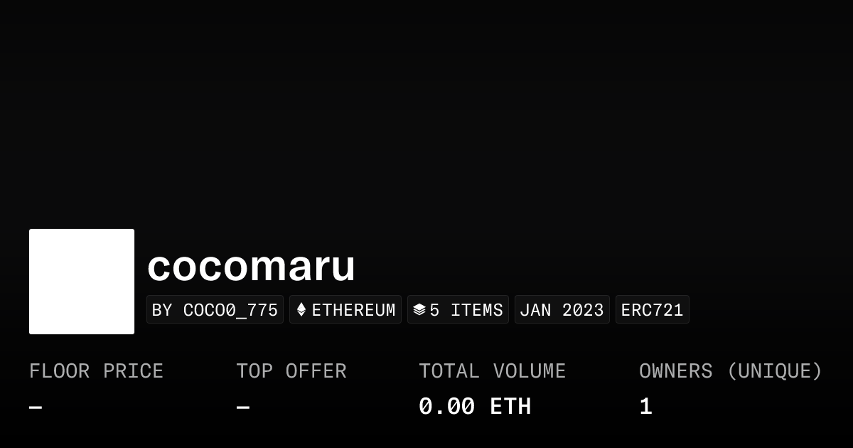 cocomaru - Collection | OpenSea