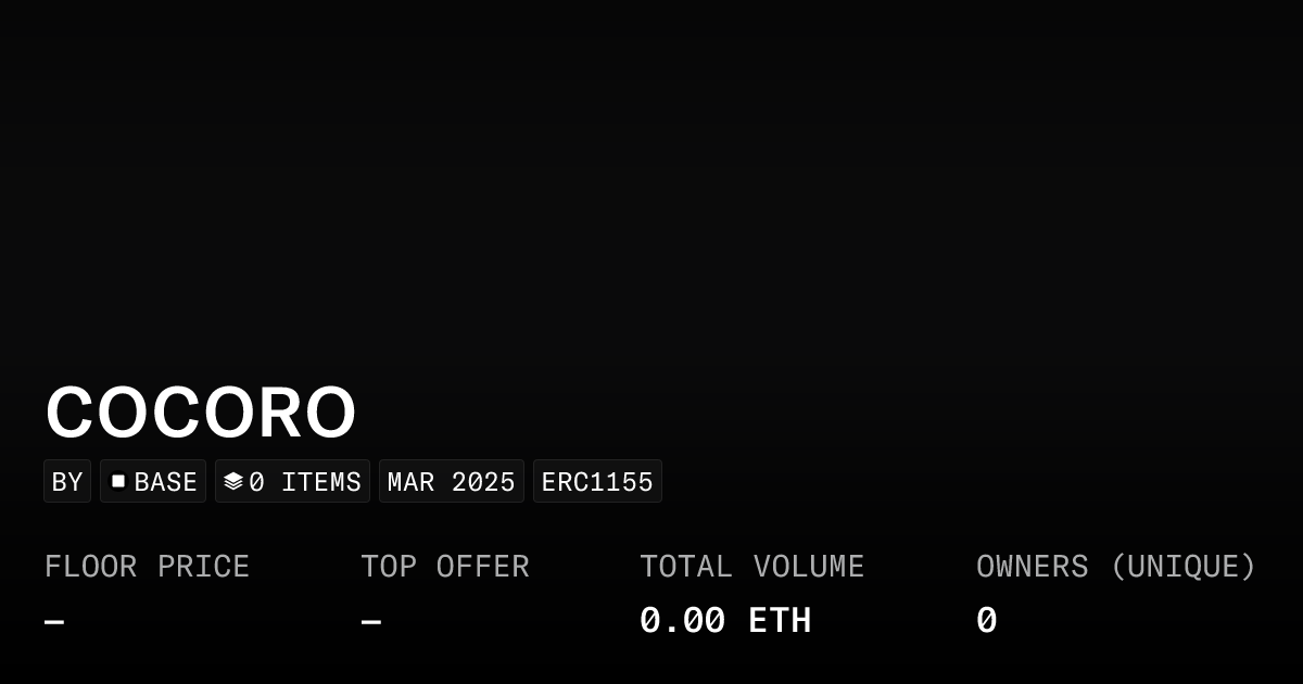 COCORO - Collection | OpenSea