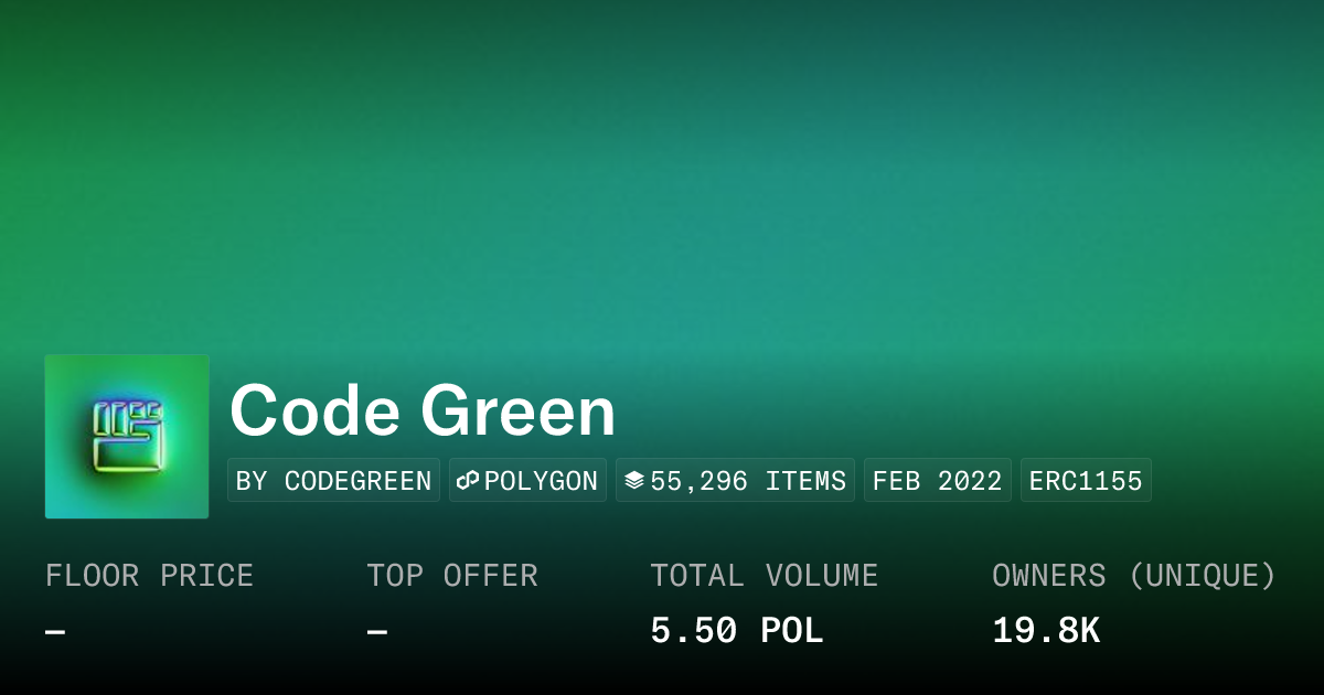 Code Green - Collection | OpenSea