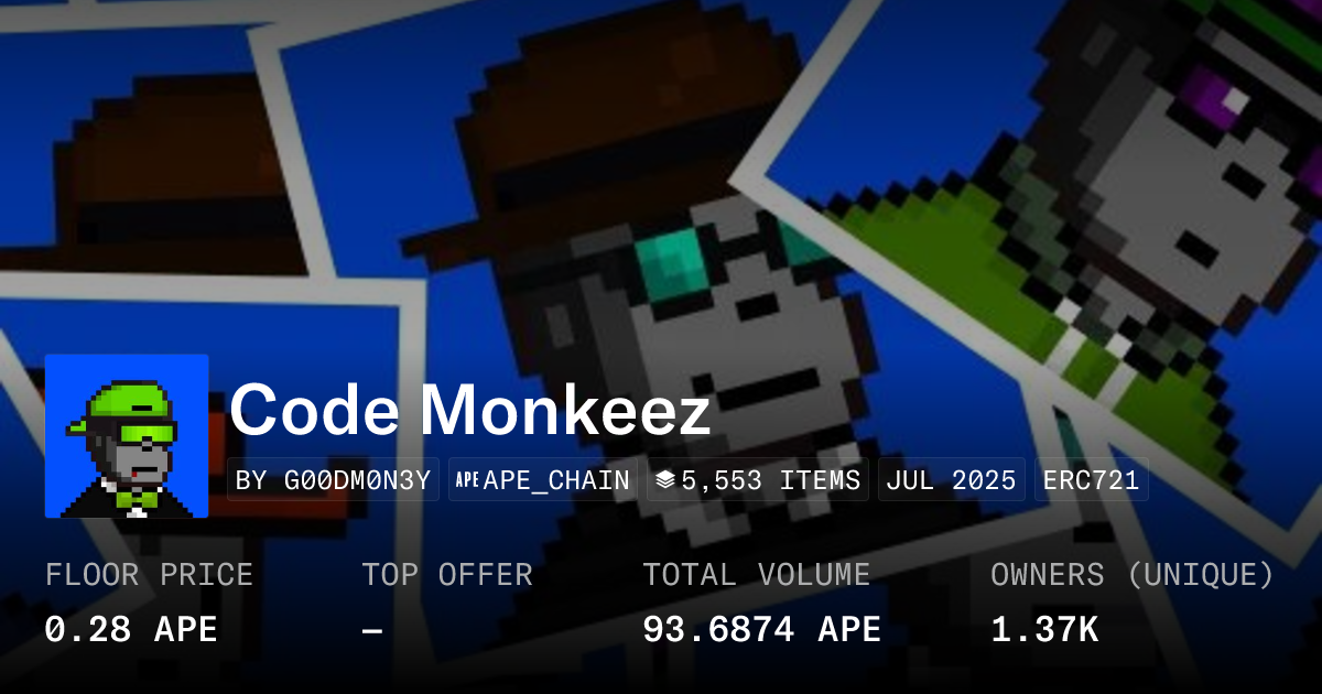 Code Monkeez - Collection | OpenSea