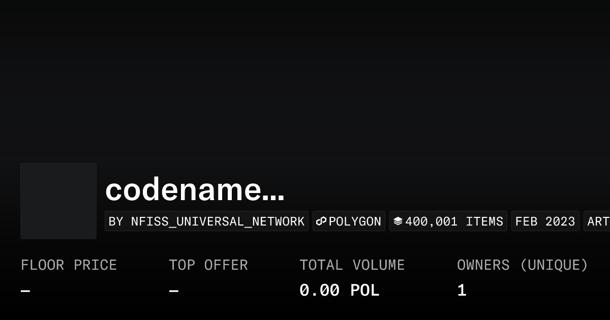 codename... - Collection | OpenSea