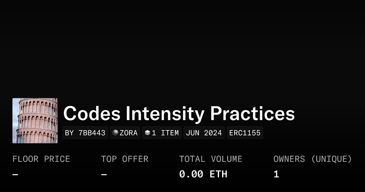 Codes Intensity Practices - Collection | OpenSea