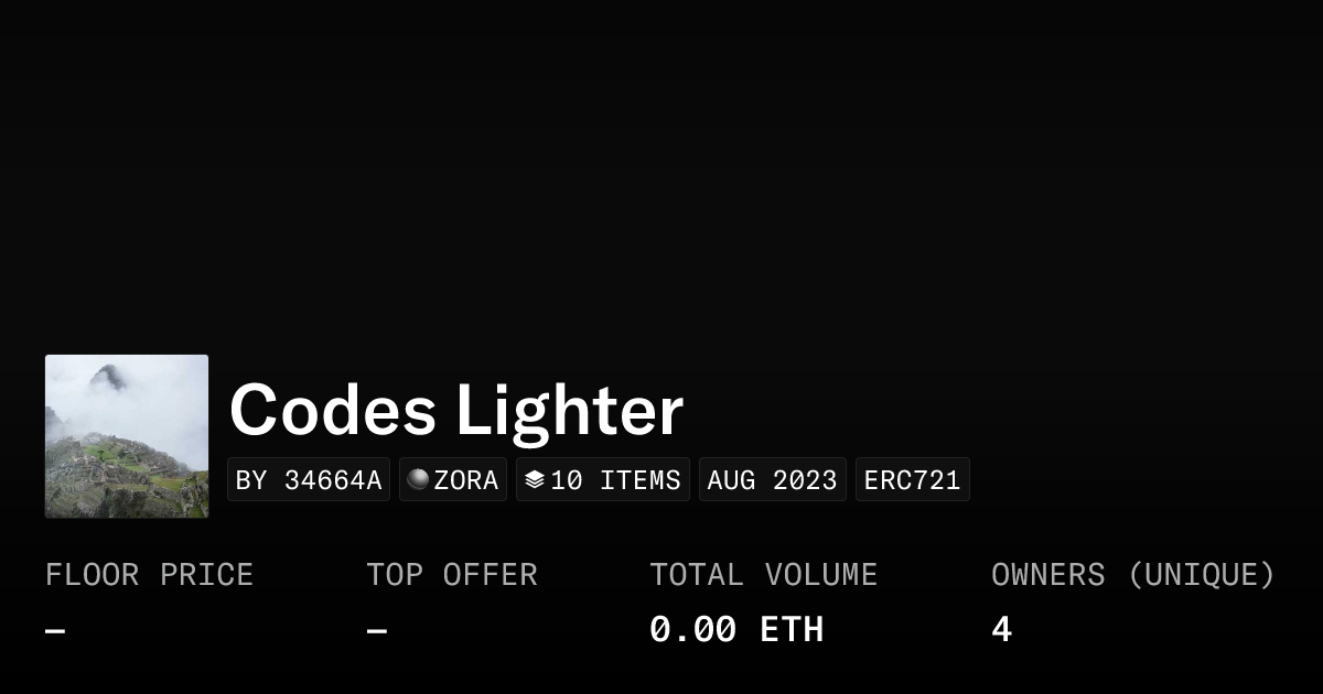 Codes Lighter - Collection | OpenSea